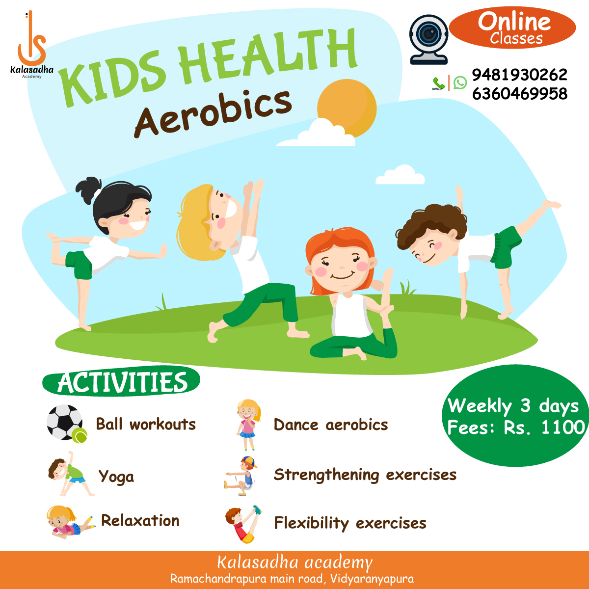 Kids aerobics online classes